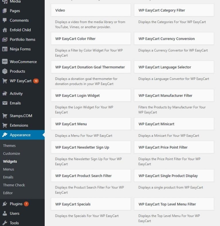 How to Use WordPress Product Widgets - WP EasyCart Online Documentation