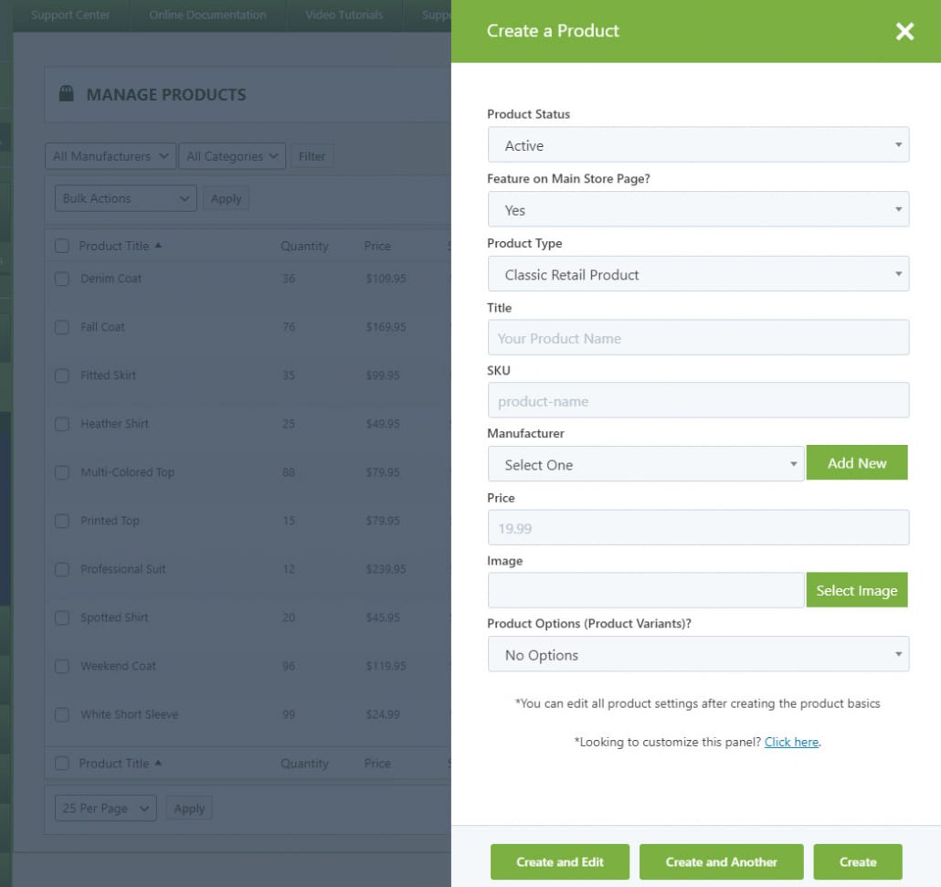 Create/Update Product - WP EasyCart Online Documentation