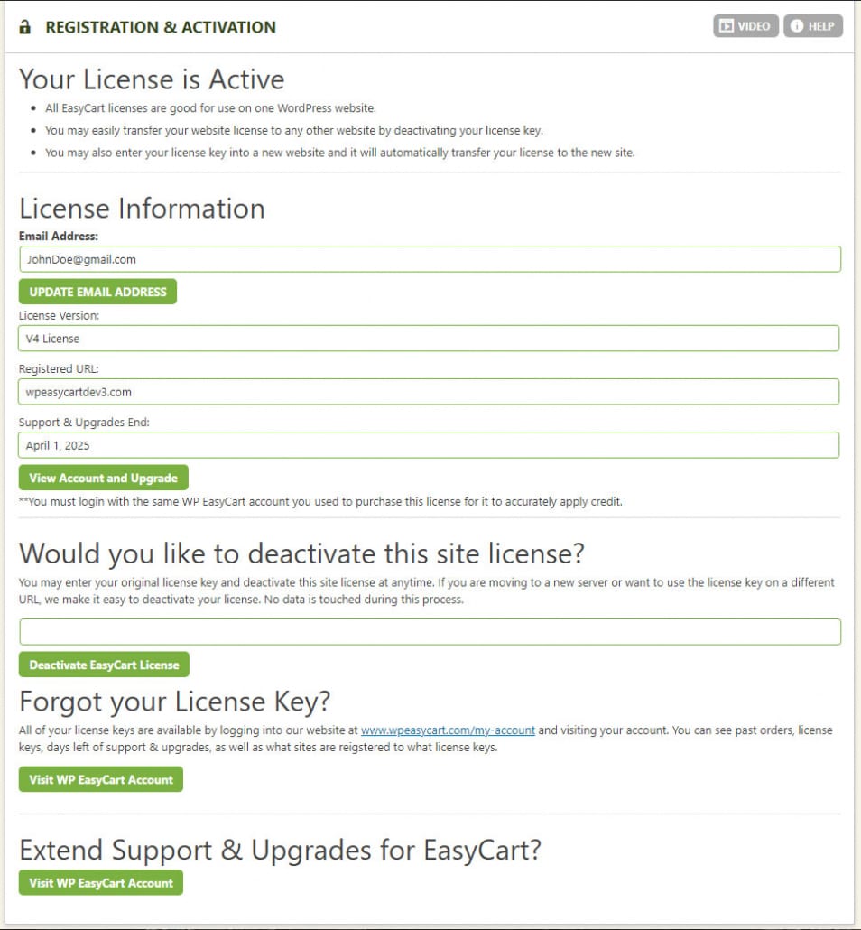 Registration - WP EasyCart Online Documentation