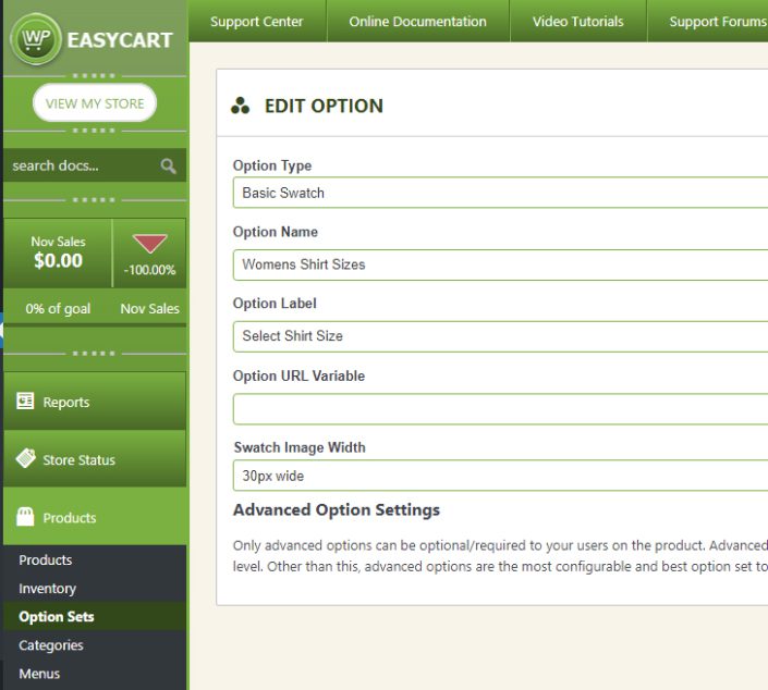 Options, Variations, & Modifiers - WP EasyCart Online Documentation